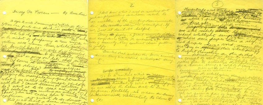 Bruce Lee and his letters…